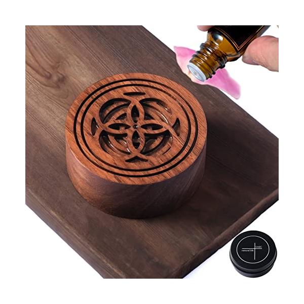 【ご購入後の当店からの連絡はご登録のメールアドレスに通知いたします。必ずご確認ください】【商品概要】【ウッドデザイン】：ディフューザーは、純粋なナチュラルで環境にやさしいシンプルなデザインで、高品質の黒胡桃の木で作られており。黒胡桃の木は香...