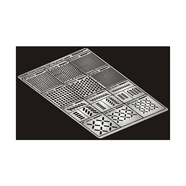 【ご購入後の当店からの連絡はご登録のメールアドレスに通知いたします。必ずご確認ください】【商品概要】ピンバイス等の工具を使用して規則正しく孔をあける為のテンプレートです通風孔や水抜けの開口、滑り止めの再現、位置決めなどに利用できます各サイズ...