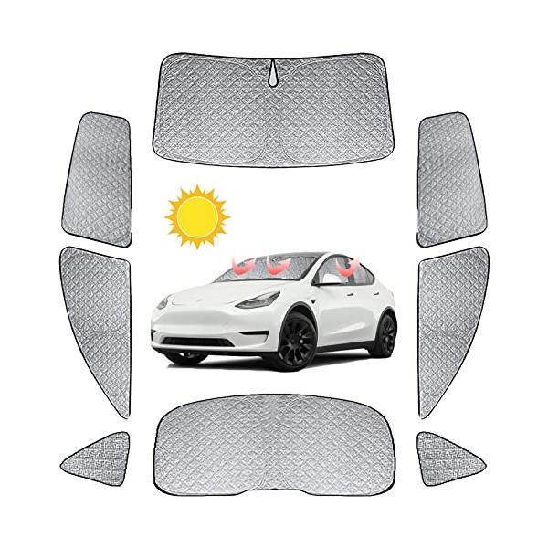 【ご購入後の当店からの連絡はご登録のメールアドレスに通知いたします。必ずご確認ください】【商品概要】【適用車種】テスラモデル TESLA MODEL Y 。 / 商品仕様 サンシェード枚数：8枚.【高品質材質】アップグレードと厚み付け、アル...