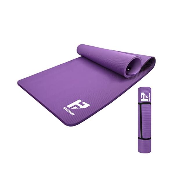 【ご購入後の当店からの連絡はご登録のメールアドレスに通知いたします。必ずご確認ください】【商品概要】耐摩耗性や引き裂き強度に優れたNBR(ニトリルゴム)素材で作られたヨガマットです。クッション性にこだわり厚さ約1.5cmに仕上げ、今までにな...