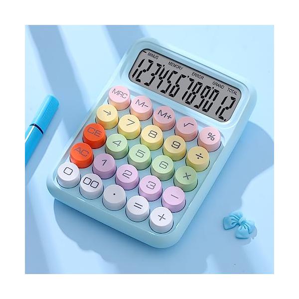 【ご購入後の当店からの連絡はご登録のメールアドレスに通知いたします。必ずご確認ください】【商品概要】??【かわいい美学計算機】 電卓は鮮やかな色と大きなレトロな丸ボタンを採用し、簡潔で美しい。サイズは卓上用に適しており、手持ち用にも適してい...