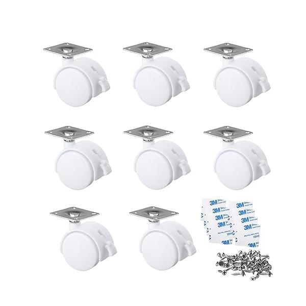 【ご購入後の当店からの連絡はご登録のメールアドレスに通知いたします。必ずご確認ください】【商品概要】【パッケージ内容】 (4個入り) ブレーキ付きキャスター4個 + 両面テープ4個、ネジ16個。 (8個入り) ブレーキ付きキャスター8pcs...