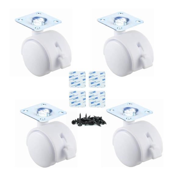 【ご購入後の当店からの連絡はご登録のメールアドレスに通知いたします。必ずご確認ください】【商品概要】【パッケージ内容】 (4個入り) ブレーキ付きキャスター4個 + 両面テープ4個、ネジ16個。 (8個入り) ブレーキ付きキャスター8pcs...