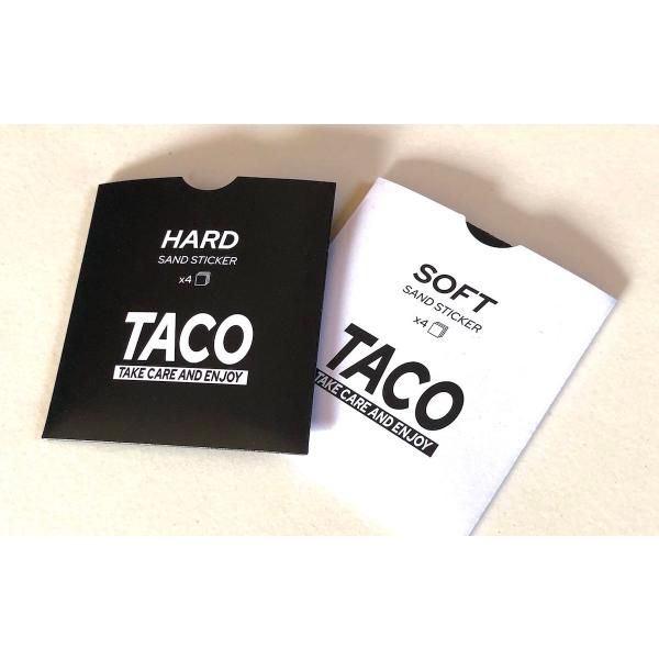 TACO PAPERは、交換用のシートで、TACO GRINDERにそのまま貼れるステッカー仕様になっています。1シートで丸々1周分 x 4シート入っています。PAPERはソフトとハードがあり、好みや状況に合わせて使い分けられる2パターン貼...
