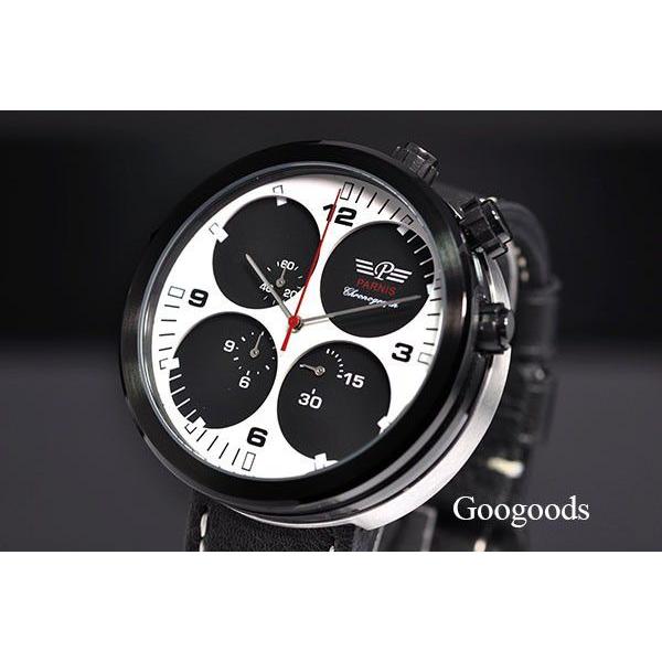 商品データ ●新品　PN-501B6EL ●高精度Miyota製クロノグラフムーブメント ●ストップウォッチ機能 ●ケースサイズ：約48mm ●ケース厚：約16mm ●30m防水 ●ケース素材：ステンレス無垢 ●ベルト素材：幅24本革ベルト...