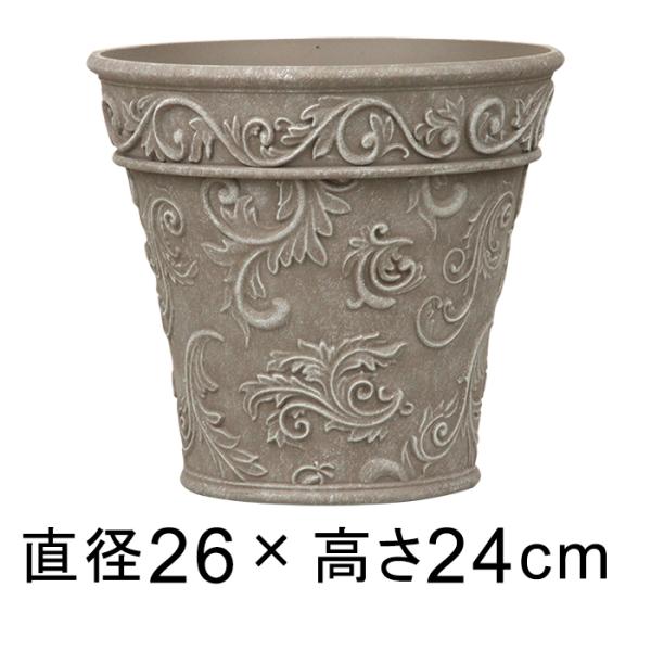 直径26cm　高さ24cm　口径24cm底直径16.5cm　内高さ23cm　内底直径15cm重さ ： 約 0.7kg容量 ： 約 6.5リットル 色 ： ダークブラウン系