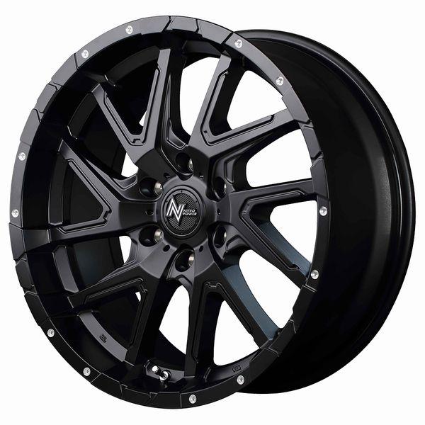 ※実際の商品は画像と若干イメージが変わる場合がございます。商品詳細商品名 ナイトロパワー デリンジャーホイールサイズ 16x7.0+40 5H114.3ホイールカラー セミグロスブラック/フランジピアスドリルド付属品　センターキャップ(一部...