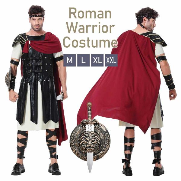 ハロウィン コスプレ 戦士 衣装 騎士 仮装 剣士 コスチューム メンズ・衣装から小物まで全て揃った完全セットで、届いた瞬間から勇壮な戦士に変身できます。・上質な生地を使用し、見た目の迫力と着心地の良さを両立した本格仕様です。・質感や細部の...