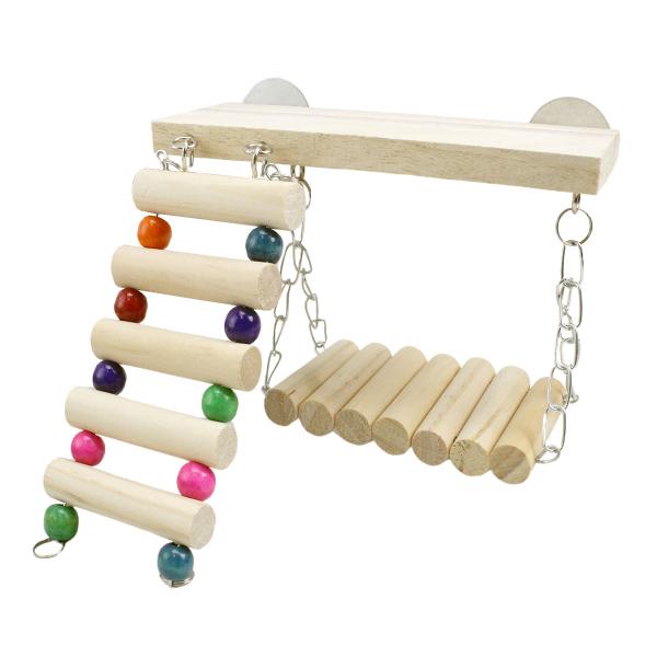 インコ おもちゃ 吊り下げ 鳥 止まり木 ブランコ 木製 かわいい 小鳥 とまり木 はしご セキセイ アスレチック ボール 玩具【 ワクワク要素が沢山！ 】遊びが大好きな小鳥が、やみつきになっちゃうおもちゃセットです。好奇心旺盛なインコも大...