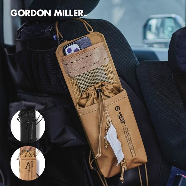GORDON MILLER CORDURA SEAT SIDE POCKETシートや車内のデッドスペースを利用した収納ポケット。コードとフックを使ってヘッドレストやシートなどに引っかけアジャスターで固定し使用します。素材には摩擦・引き裂き・...