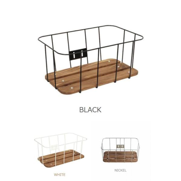 ■色: BLACK / WHITE / NICKEL■20インチモデル用■材質：カゴ本体 スチール / 底面 木材■寸法：外寸 418mm×258mm×175mm　（内寸 410mm×250mm×165mm）　■製品重量：バスケット 109...
