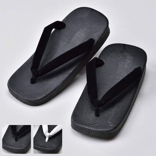 素材/台表:合成皮革、台底:スポンジ、EVA鼻緒:(白)合成皮革、(黒)ハイミロン重量/約0.3kg製造/日本製サイズ/(単位:cm)L/25LL/27