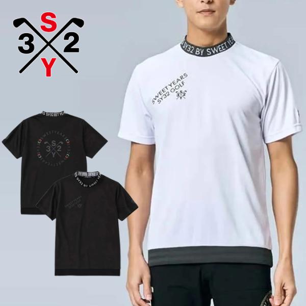 カジュアルな雰囲気のあるゆったりシルエットなモックネックTシャツ細かなWAVE(波）状のジャガードポリエステル素材採用。ソフトなタッチ感がありUV機能、吸汗吸熱機能素材を用いた襟と裾にリブを使用したモックネックシャツです。胸と背中にインパク...