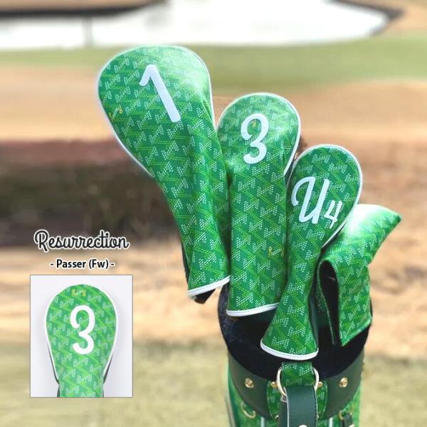 キャディバッグから覗かせる。バイカラーが楽しいヘッドカバー。番手をハンドペイントで施しラグジュアリーな雰囲気をまとった一品に仕上げました。キャディバッグとお好みのカラーを合わせてお楽しみ下さい。※ペイントは塗装で施します為、経年変化等でひび...