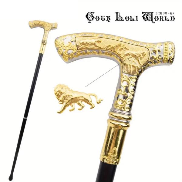 商品型番：TUE005TUE005 ライオン 紳士 ステッキ 杖 つえ ゴールド 金色 高級 金属＊全品即納 最短翌日到着 交換可能 送料無料【サイズ詳細】＊商品画像にご参照ください。【＊交換について】＊未使用品であれば、イメージ違い、サイ...