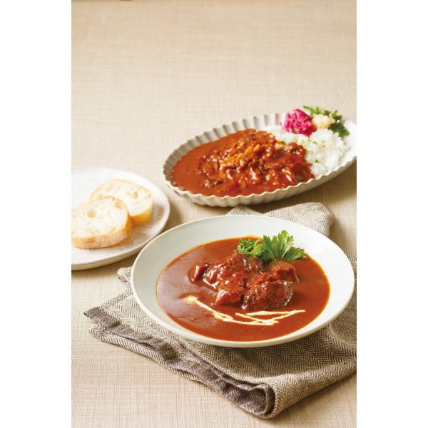 山形牛の旨味が溶け込む煮込みセット。山形牛をフォンドボーでじっくり煮込んだビーフシチューや、トマトベースにワイン、りんご、フルーツチャツネでじっくり煮込んだハッシュドビーフなど、山形牛を存分にお楽しみいただけるセットです。