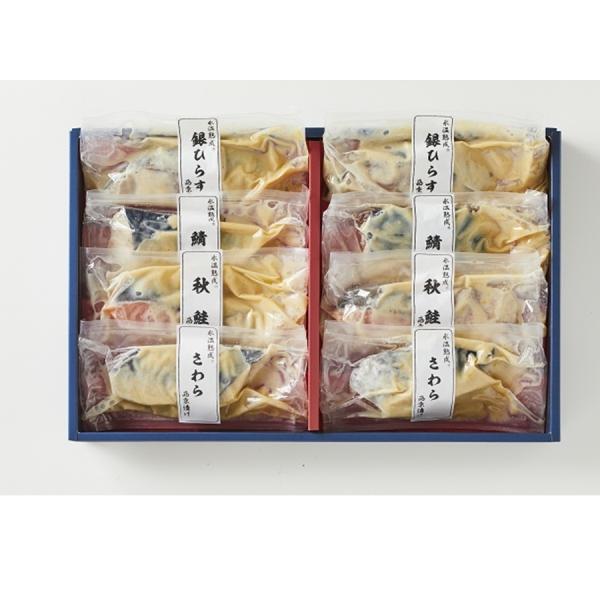 特製の味噌床と『氷温熟成』製法で素材の旨みを引き出した西京漬けのギフトセット。柔らかな身から溢れ出す魚の旨みと、身の隅々まで染み渡った上品な味噌の味の重なりを是非ご賞味下さい。