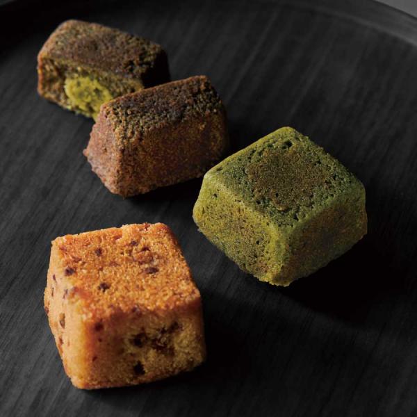 宇治茶の香りをとじこめたクリームを、３種類のしっとり生地で包みました。ほうじ茶の生地には玄米茶クリームを包んで、香ばしい和のハーモニーを。クリームと生地との多彩な組合せをお楽しみください。
