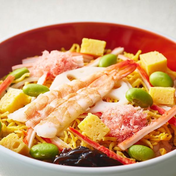 京樽オリジナルの混ぜシャリで食べる、定番の上方ちらしずしです。優しい味付けで仕上げた、どこか懐かしいちらしずしです。