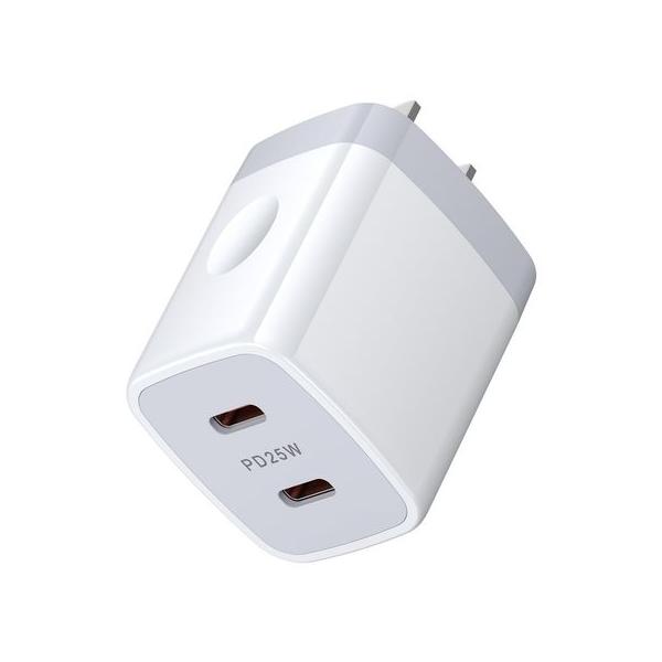 【2台同時充電・出力自動判別】:充電器type-cは2つの充電ポートを搭載しており、同時に2台のデバイスを充電できまあす。単独で使用する場合、USB-Cポートの出力は25Wです。同時に充電する場合、2ポートの出力は分別12.5Wです。さらに...