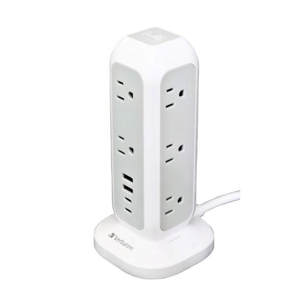 タワー型電源タップ寸法:約92(W)x100(D)x193(H)質量:約675g長さ:2mパワーLED:青色LED点灯On/Offスイッチ:有り(上部)【エコパッケージング】環境に配慮したプラスチックフリーの100%紙パッケージングコンパク...