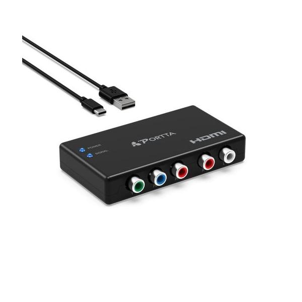 【アナログRGB入力-HDMI出力変換コンバーター】YPBPRコンポーネントビデオ信号をHDMI信号に変換し、出力するコンバーターです。(注:逆に使えません。)【1080P高解像度に対応】出力解像度は:480i、480p、576i、576p...