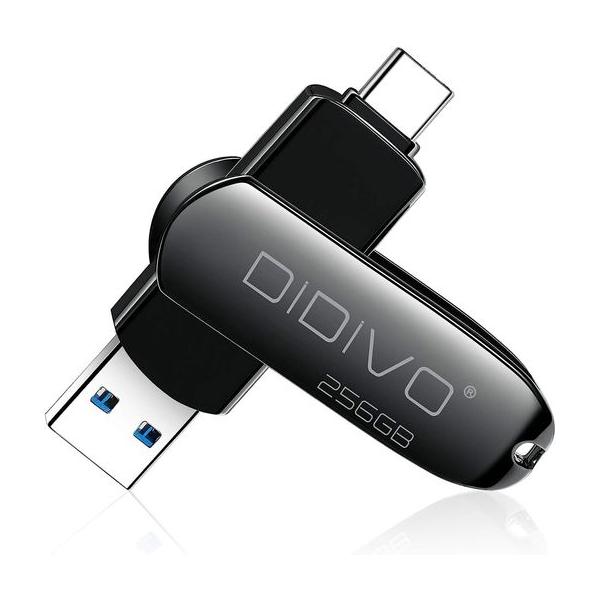 【デュアルUSB3.0&amp;amp;タイプCフラッシュドライブ】:USB3.0とType-Cインターフェースを備えた256GBUSBCフラッシュドライブデュアル、コンピューター用のフォトスティックとUSB-CAndroidフォン用のメモ...