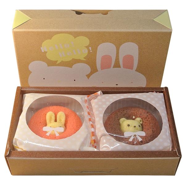 うさぎとくまが顔を覗かせる食べるのがもったいなくなるキュートでカラフルなドーナツです。ふんわりしっとりした優しい味わいに仕上がっています。可愛いギフトボックスにも入っているので誕生日のお祝いやお世話になった方への贈り物にもおすすめです。■ア...