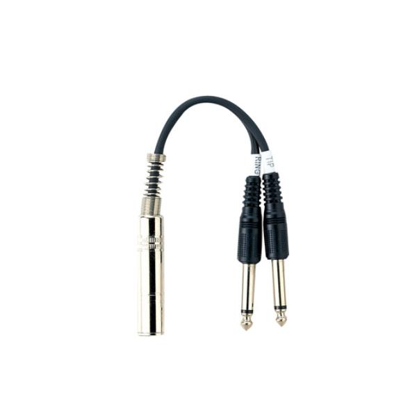 標準ステレオジャックの分岐用Y字変換ケーブルです。1つのステレオジャックを2本のオス標準モノラルジャックに分岐する変換コネクターケーブル。メス標準ステレオフォーンプラグ×1←→オス標準モノラルフォーンプラグ×2店頭在庫品です。日曜日の正午〜...