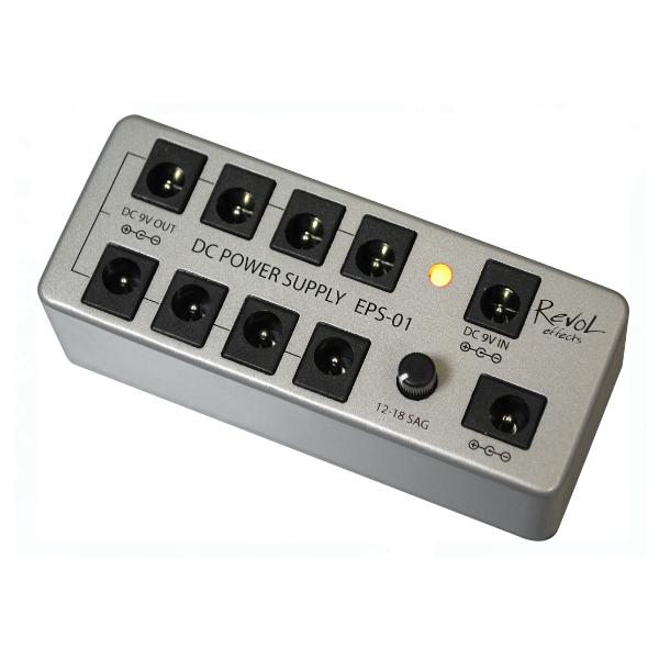 RevoL effects DC POWER SUPPLY EPS-01 は、エフェクトボード製作エントリー、コストパフォーマンスの高いパワーサプライを希望されている方などにおすすめです。最大８台の9VDC電源を必要とするエフェクターに加え...