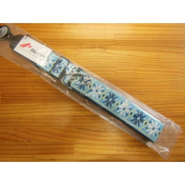 モーリスのMS-2000 ギター・ストラップは、レトロな刺繍が施されたギター用ストラップです（画像サンプル）。アコースティックギターなどネック側にストラップピンの無いギターにも使えるようにギターのヘッド部分には結びつけるヒモが付属されていま...