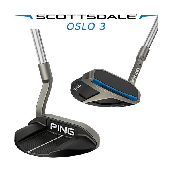 OSLO 3オスロ 3座りと安心感が抜群のマレットセンターに引かれた太めの白いアライメント線はターゲットに対して真っ直ぐヘッドを引くことができる高いアライメント効果を発揮する。ツアーでも人気で座りも抜群のマレット