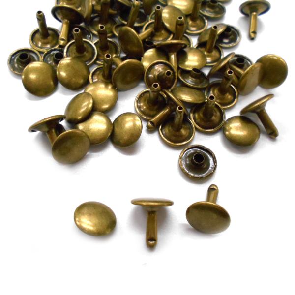 レザークラフト カシメ頭12mm  足12mm 簡易包装定形外発送（日時ご指定できません)代引き不可※インフォメーションをご確認ください。ご了承の上、ご購入をお願いします。※現物に近い色が出る様に写真を撮っておりますが、多少濃く見えたり薄く...