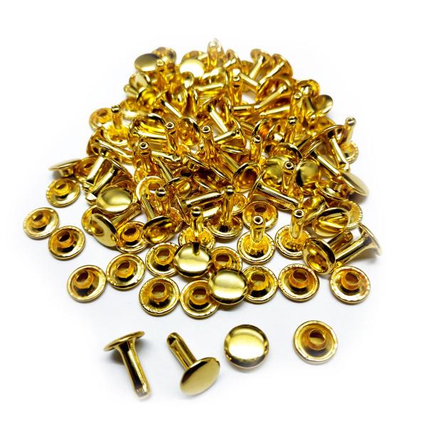 レザークラフト カシメ頭9mm  足11mm 50組簡易包装定形外発送（日時ご指定できません)代引き不可※インフォメーションをご確認ください。ご了承の上、ご購入をお願いします。※現物に近い色が出る様に写真を撮っておりますが、多少濃く見えたり...