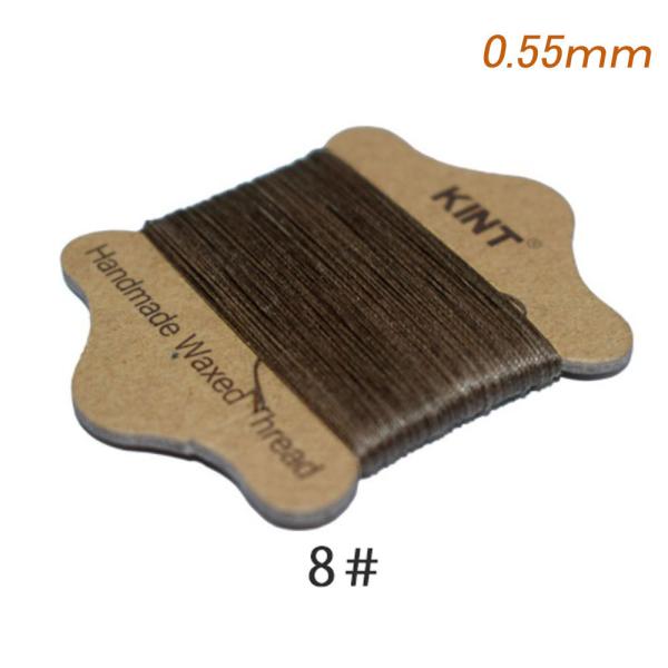 ロウ引き糸　ロウビキ糸　20ｍ0.55mm 素材：ポリエステル中国製◇薄付きのロウ引き糸です。お好みにあわせて必要な場合はロウ引きを施してください。 ◇◇太さや長さは多少誤差があります。目安としてお考え下さい。 精度をお求めの方はお控えくだ...