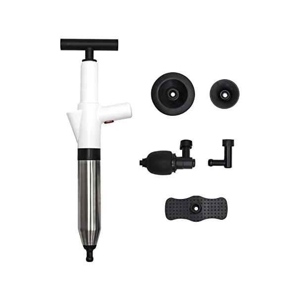 Ms. RAJA ドレンホースクリーナー すっポンプ 加圧式 パイプクリーナー パイプレスキュー ラバーカップ 真空式 空気入れ付き 排水口 トイレ 洗面所 浴室 浴槽 つまり ポンプ 解消 対策 掃除 クリーナー 家庭用 強力 業務用 (...