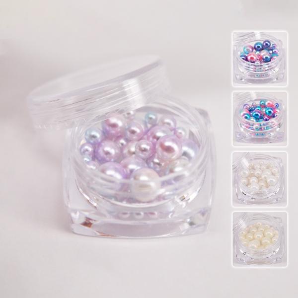 ■商品説明大人気のジェルネイルアートグッズのマーメイドパールです。3ミリ、4ミリ、5ミリ、6ミリの4サイズがミックスになっていて、定番になった3Dアートに大活躍します。※ケース詰めのため、商品画像と数量が異なる場合がございます。※ロットによ...