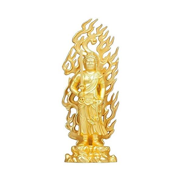 不動明王　２１．０ｃｍ総高　21.0cm身丈　13.5cm横幅　8.3cm奥行　4.5cmホーム＆キッチン/仏具・神具/仏像