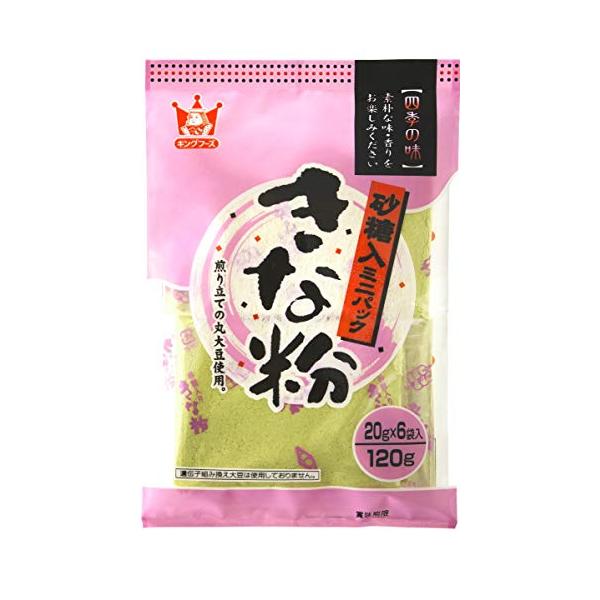 原材料:カナダ又はアメリカ産大豆(遺伝子組み換えではありません)、砂糖、食塩内容量:120gカロリー:83kcal商品サイズ(高さx奥行x幅):22cm*10cm*14cm食品・飲料・お酒/乾物/きな粉