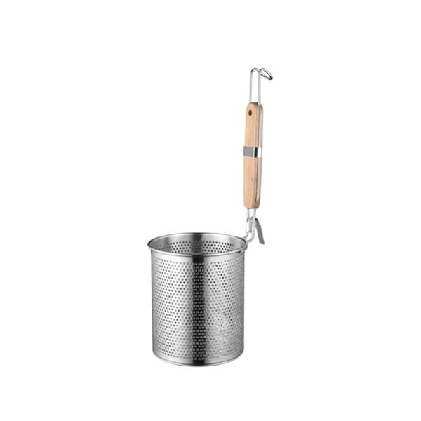 使いやすいデザイン 深いバスケットと木製ハンドルが特徴の湯ぎりザルです。麺こし器や野菜の湯切りなど、様々な料理に対応できる万能ツールです。 耐久性に優れている ステンレス製で作られており、長期間使用できる丈夫な仕様です。錆びにくく、長持ちし...