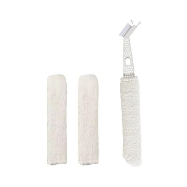 商品仕様 1本のクリーニングブラシと2枚の交換ブラシ布、サイズ：30 cm*4 cm、材質：PP*超微細繊維 コットンウール 、色：白 両頭使用可能 。 製品の特徴 エアコン掃除ブラシは曲げられるので、長さも十分で、様々な形のエアコンに対応...