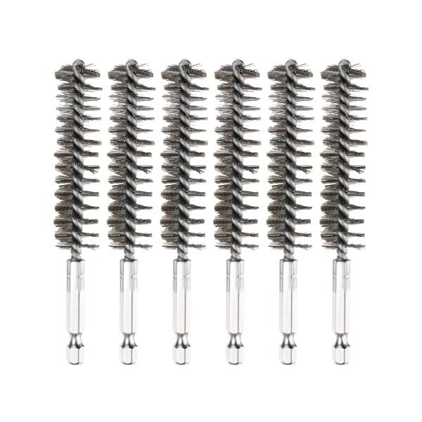 仕様: 材質: ステンレス鋼; カラー: シルバー; サイズ: 115*17mm/4.5*0.67インチ(長径*外径); セット内容: 6本入りステンレス製コア筆は自動車・製造業・機械加工・ポート・パイプ・ベアリングなどに広く使用されます。...