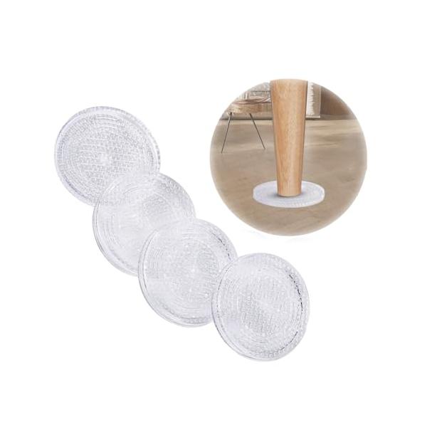 1. 商品仕様 サイズ：約3.8*3.8*厚さ0.5cm 各 、適用内径10*35mm、重量：7g 各 、数量：4個、最大荷重500kg。2. 色透明と適用性が強い ソファーの滑り止め色は透明で、各種の家具や床と融合しても違和感がありません...