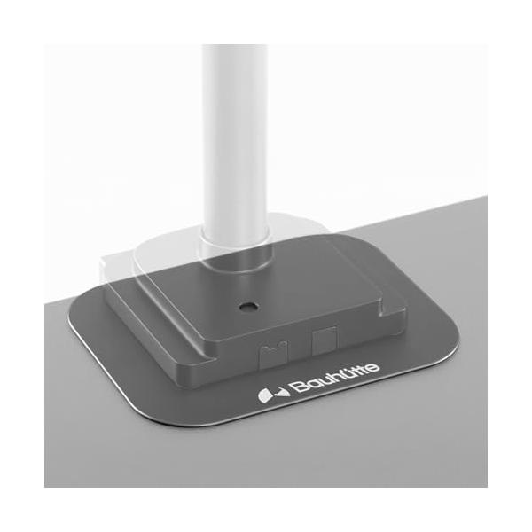 デスク天板を守る  モニターアームのクランプ部にかかる荷重を分散。薄い天板や、クランプの締め付けによる凹み・歪みを効果的に防ぎます。 2.5mm厚スチール製  高剛性のスチール板を採用。薄型設計のため、クランプの対応幅を圧迫することなく、圧...