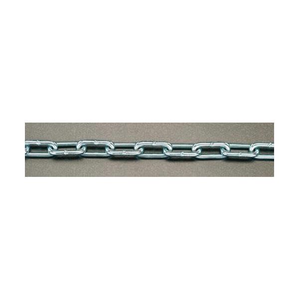 材質…鉄(SWRM6)*仕上…ユニクロメッキ仕上げ*全長…30m*線径…4mm*サイズ…A:24.0mm、B:6.0mm*破断荷重…300kg*使用荷重…100kg*重量…277.0g/m*継ぎ目熔接有りDIY・工具・ガーデン:建築金物:チ...