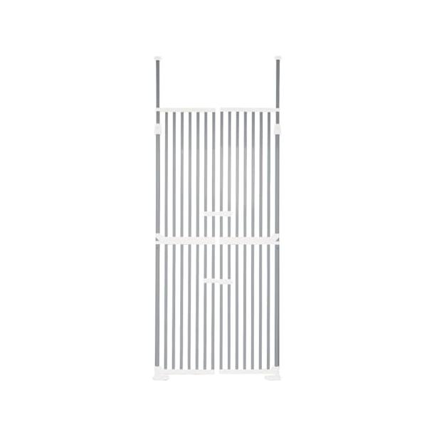 商品サイズ cm ：幅約85-92.5*奥行約10*高さ約190-250商品重量：約4kg材質：ABS樹脂、スチール、アルミニウム組立の有無：有ベビー＆マタニティ/セーフティー/ベビーゲート/ドア・階段ゲート