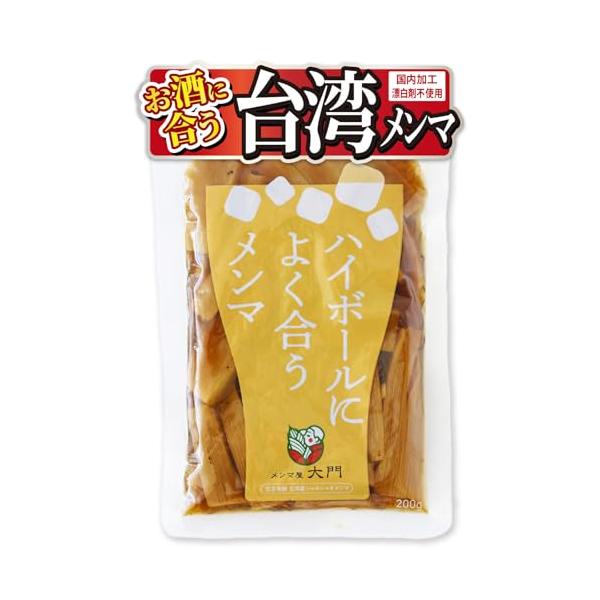 メンマ屋大門 おつまみ ** によく合う メンマ 200g 味付け 極太 肉厚 完全発酵原料 漂白剤不使用 国内加工食品・飲料・お酒/漬物・佃煮・煮豆/漬物/メンマ・ザーサイ