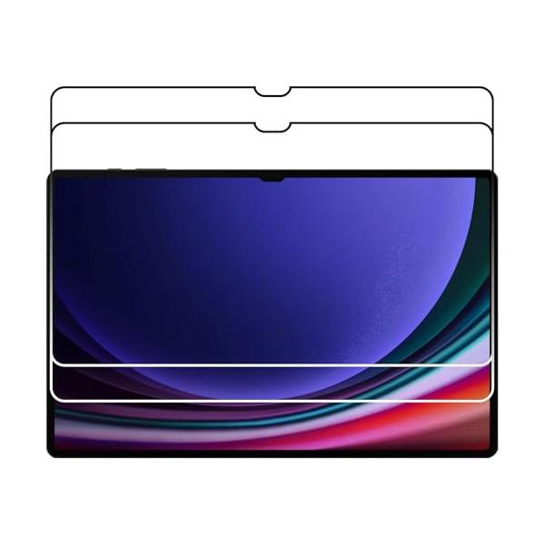 対応機種  FOR Galaxy Tab S9 Ultra 14.6 インチ / S8 Ultra 保護フィルム 強化ガラスフィルム。 硬度が高い  フィルム ひょうめんきょうどしすうは9Hで、9H硬度、ハードコーティング技術により、外部か...