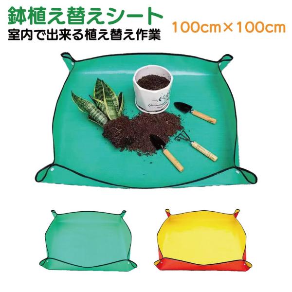 品番：CZ-RST-100100商品名：鉢植え替えシート 全2カラー 100cm×100cmサイズ：100cm×100cmカラー：・グリーン・イエロー&amp;オレンジ素材：ポリエチレン入数：1枚注意事項※デザイン、形状は仕様の一部が予告な...