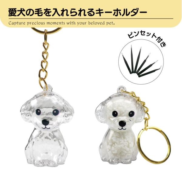 ▼特徴愛犬の毛を収納できる透明ボトルのキーホルダー＆ピンセットです。中に毛を入れて持ち歩けるので「うちの子」をいつも身近に感じられます。バッグや鍵に付けても軽量で邪魔にならず、見た目もおしゃれ。ピンセット付きでお届け後すぐにご使用いただけま...